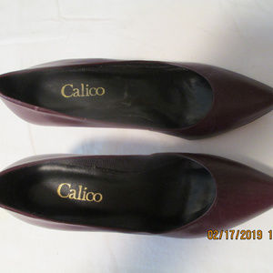 Calico | Shoes | Calico Burgandy Leather Pumps Sz 55m | Poshmark